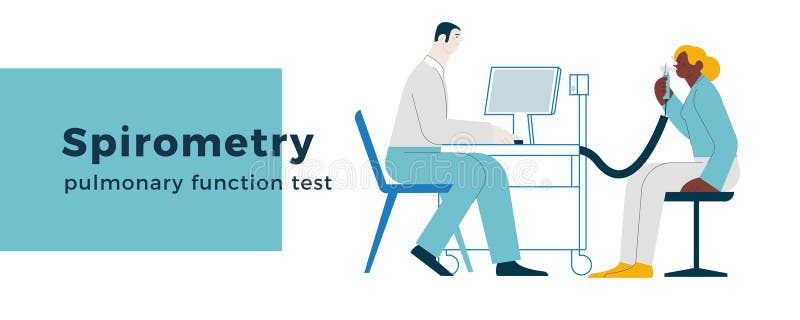 Pulmonary Function Test. Medical Specialist with Dark Skin Tone Female ...