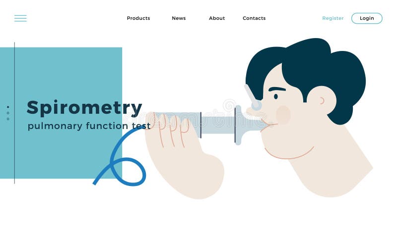 Male Performs Pulmonary Function Test. Lung Function Test on Patient ...