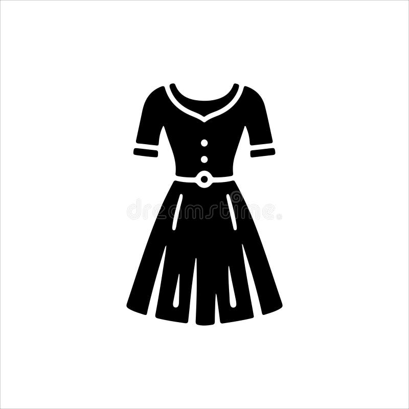 Frock Vector Illustration Silhouette Arts and Design Stock Vector ...