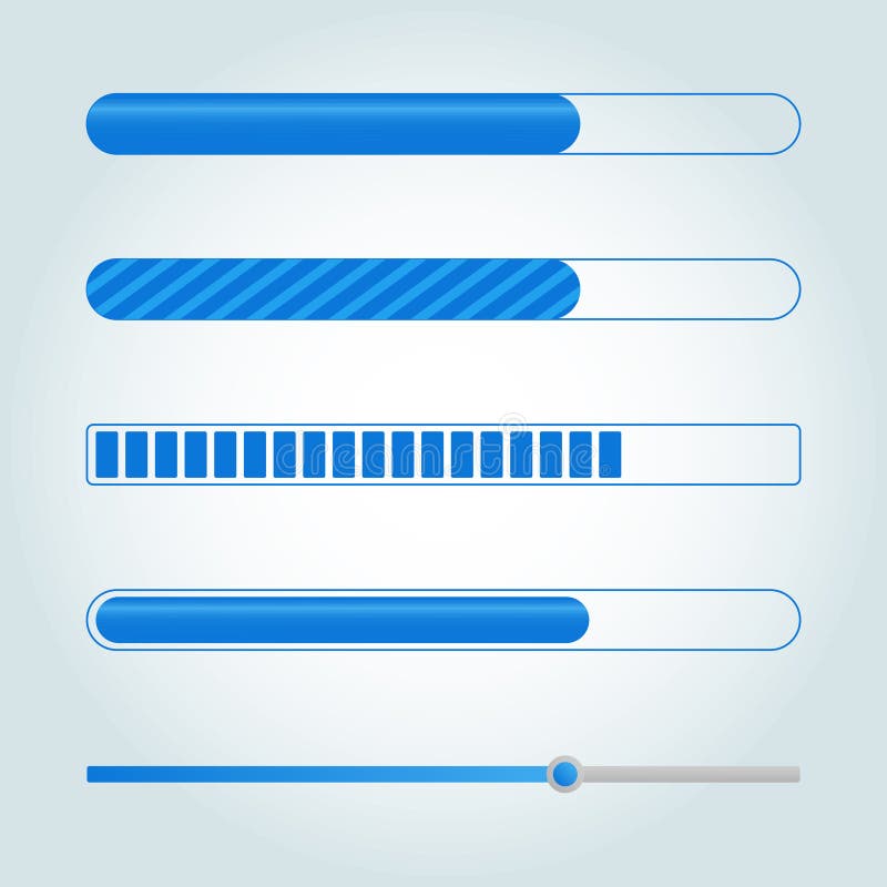 Progress Bars Horizontal Vector Illustration Graphic Eps Stock Vector ...
