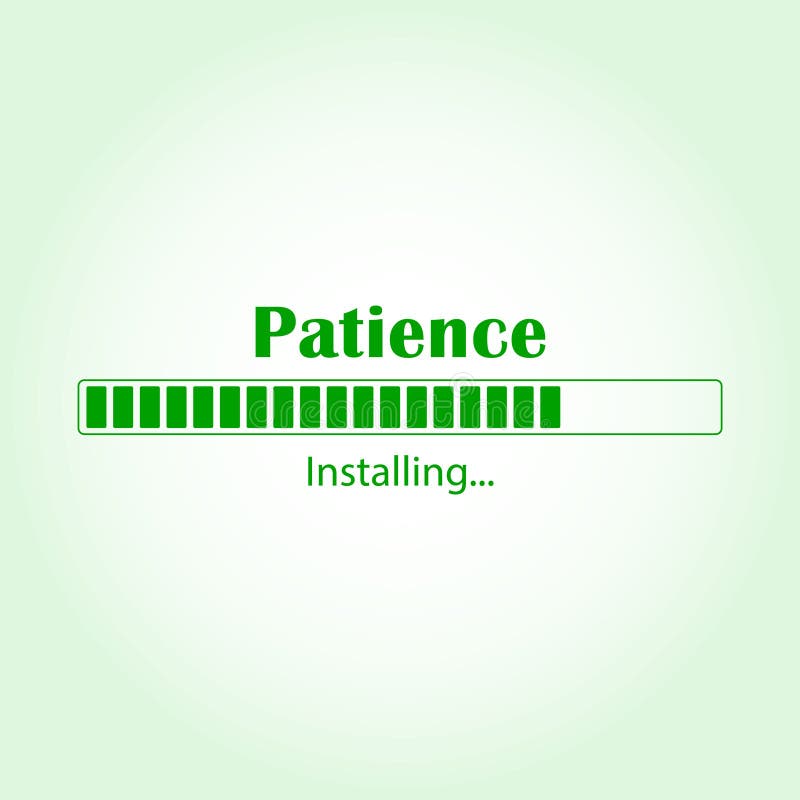 Patience Installing Vector Illustration Graphic Eps Stock Vector ...