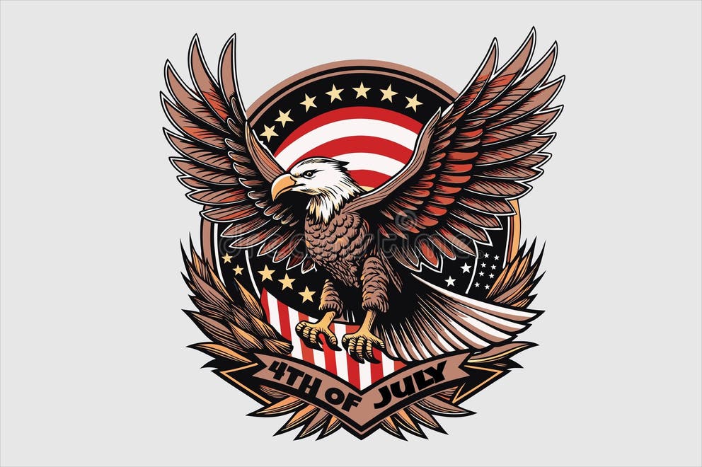 Print stock vector. Illustration of flair, symbols, eagle - 326932236