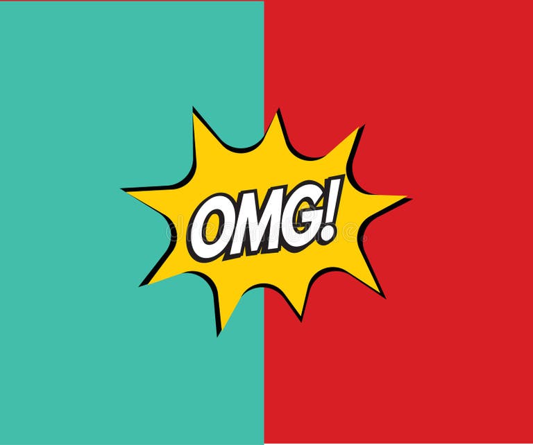 A Comic Speech Bubble with Expression Text OMG. OMG Text Vector ...