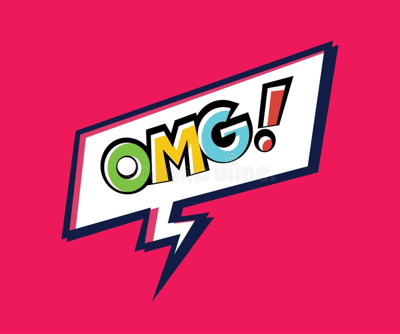 A Comic Speech Text OMG. OMG Text Vector Illustration, Comic Text Word ...