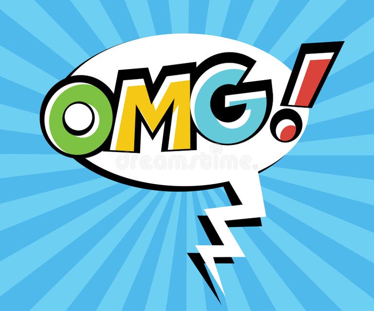 A Comic Speech Bubble with Expression Text OMG. OMG Text Vector ...