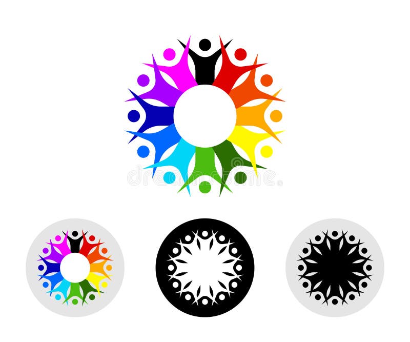 Community Care Logo with Human Icons, Business Person Meeting in the ...