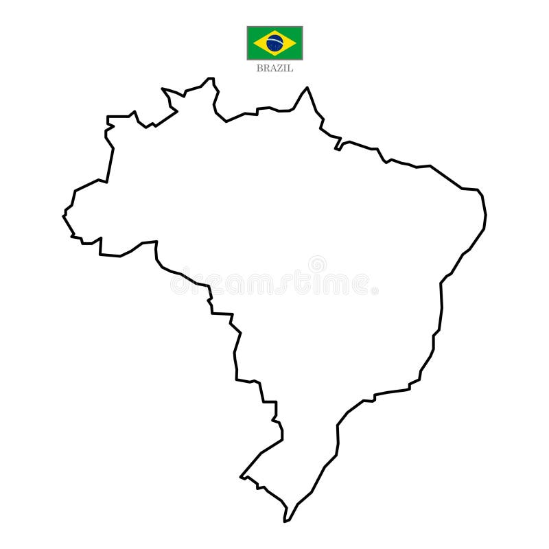 Brazil Color State with Flag Stock Vector - Illustration of goiania ...