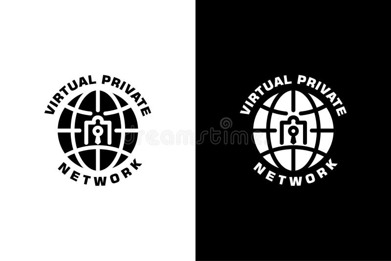 VPN Logo Features a Globe and Padlock, Symbolizing Internet Security ...