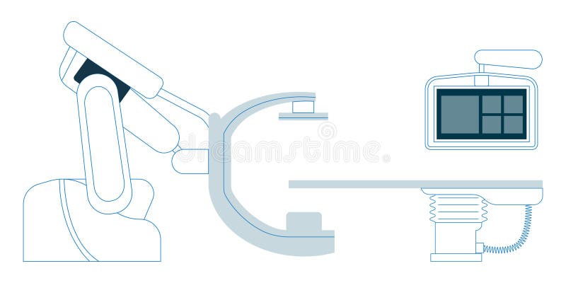 Angiography Machine. Medical Equipment. Modern Flat Vector Concept ...