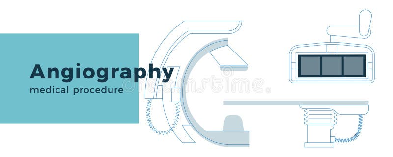 Angiography Procedure. Medical Equipment. Modern Flat Vector Concept ...