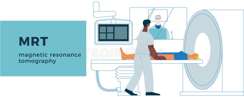Magnetic Resonance Tomography. MRI Procedure. Patient in the Scanner ...