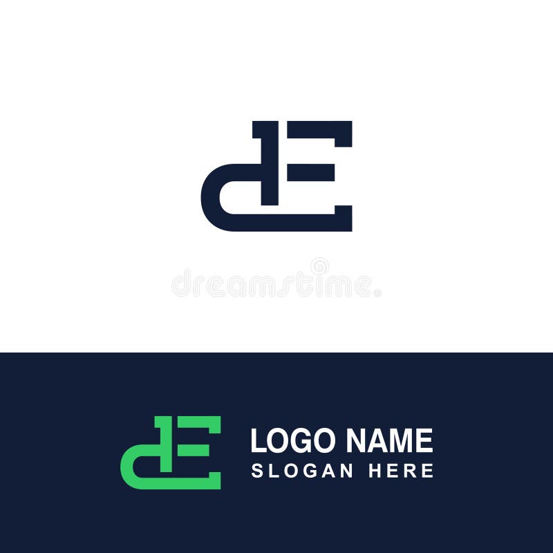 Creative and Modern DE Logo Vector. Stock Vector - Illustration of ...