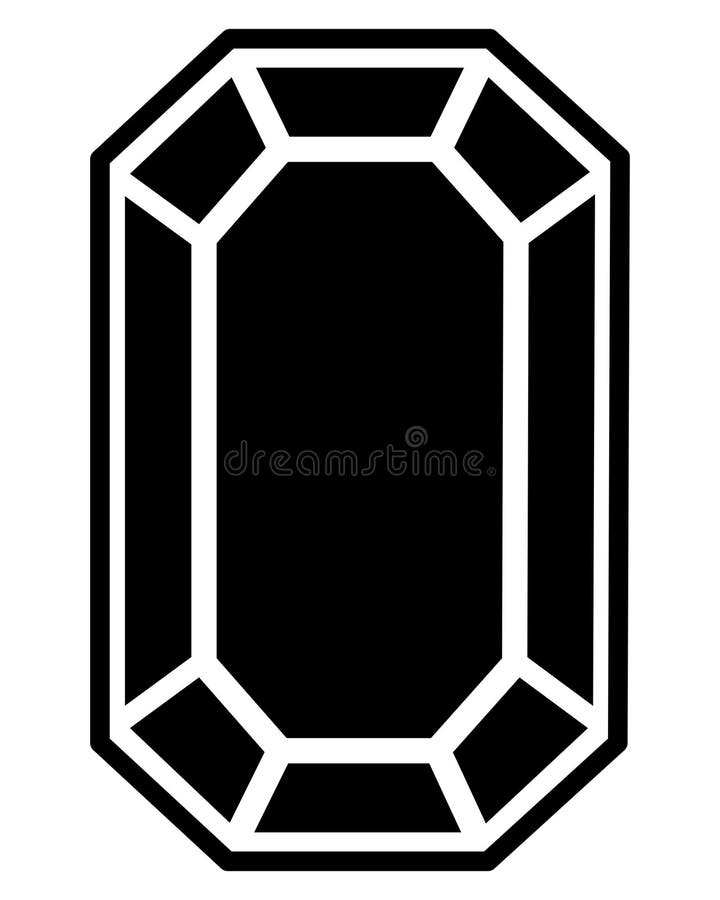 Jewelry Stone, Jewelry Insert from Precious Stone - Vector Silhouette ...