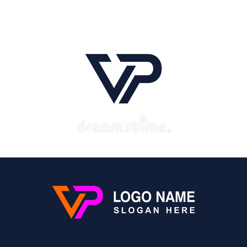 VP Letter Logo Template for Business. Etc. Stock Vector - Illustration ...