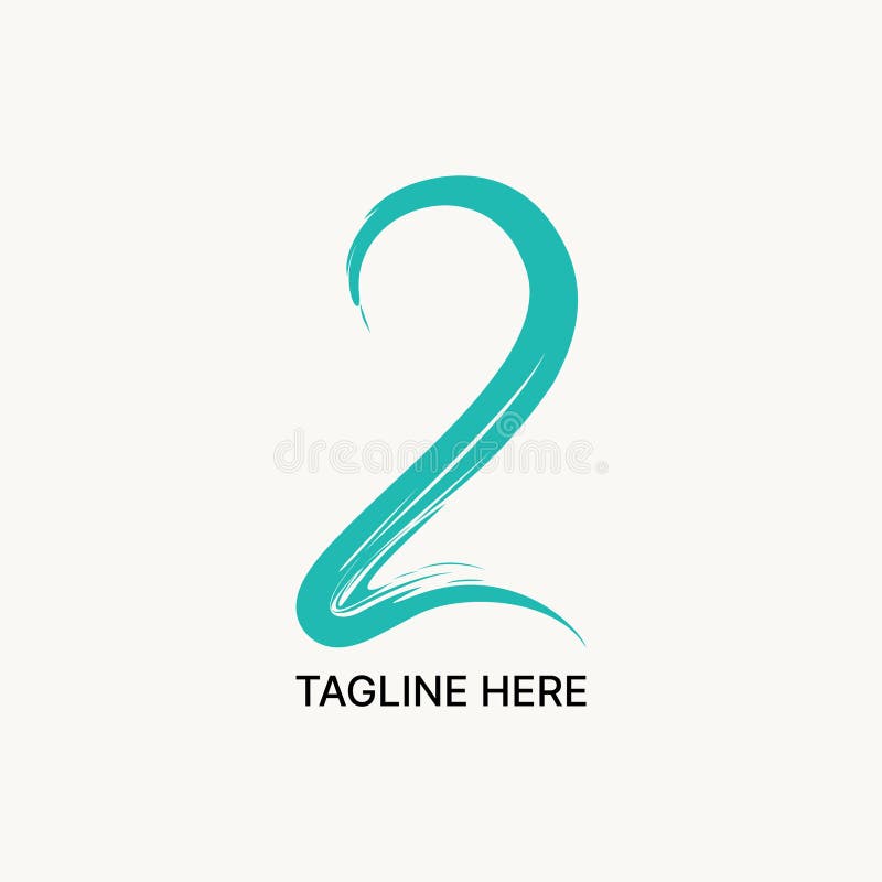 Number 2 Art Sratches Rustic Style. Related To Monogram Typography ...