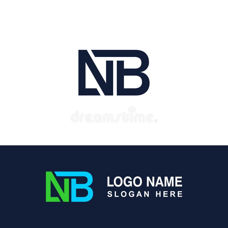 Awesome NB Letter Logo Graphics. Stock Vector - Illustration of ...