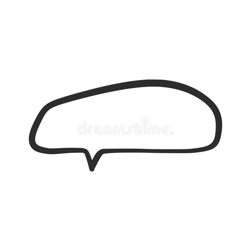 Hand Drawn speech bubble stock vector. Illustration of graphic - 327634132