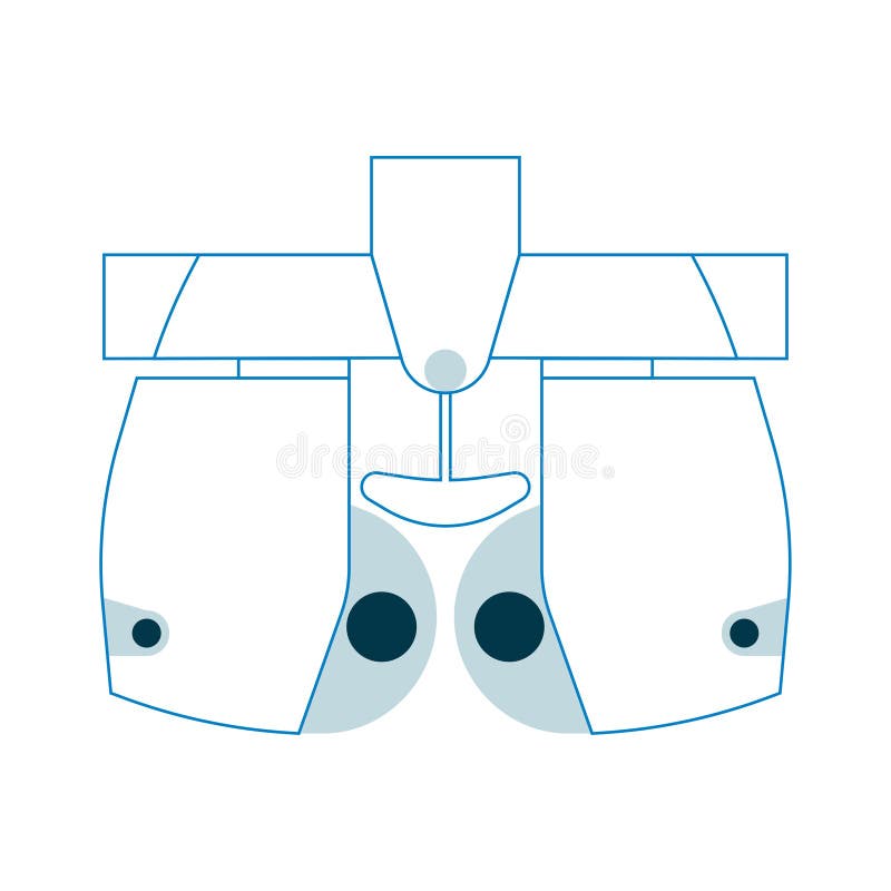 Optometry. Automated Digital Phoropter. Medical Equipment. Modern Flat ...