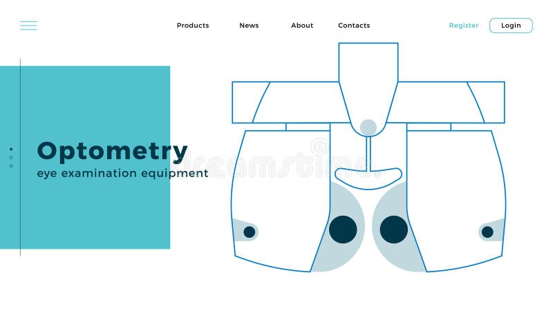 Optometry. Automated Digital Phoropter. Medical Equipment. Modern Flat ...