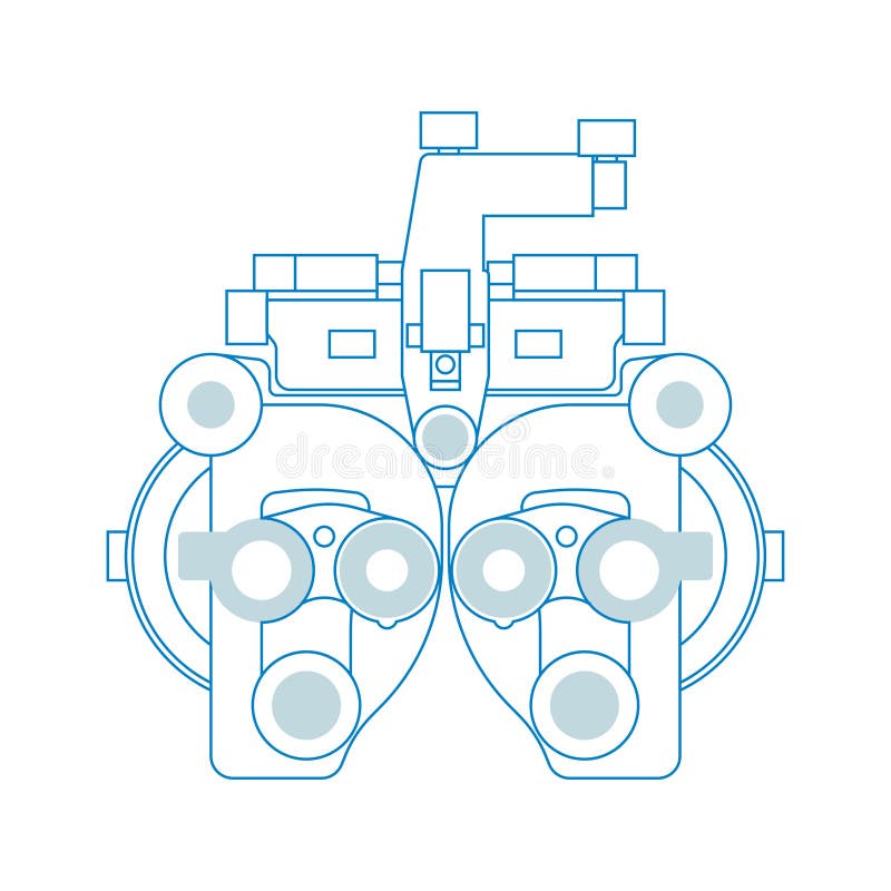 Optometry. Manual Vision Tester. Medical Equipment. Modern Flat Vector ...