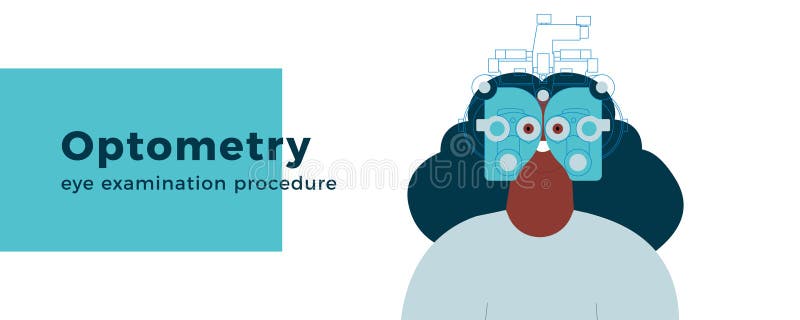 Optometry. Eye Test and Prescription Glasses. Female Perform Eye Test ...