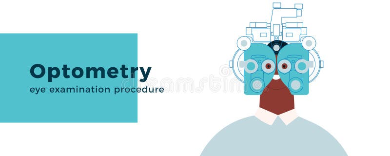 Optometry. Eye Test and Prescription Glasses. Male Perform Eye Test ...