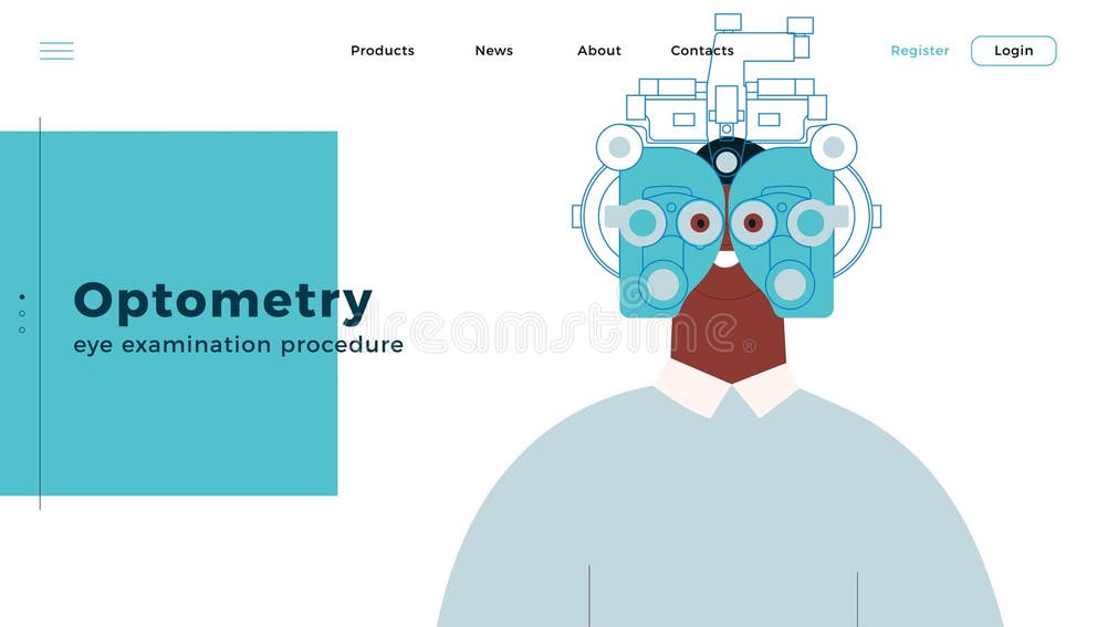 Optometry. Eye Test and Prescription Glasses. Male Perform Eye Test ...