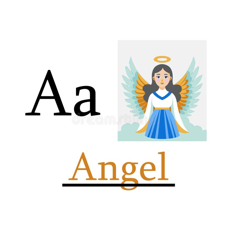 A for Angel Phonic Songs Education for Kids Stock Illustration ...