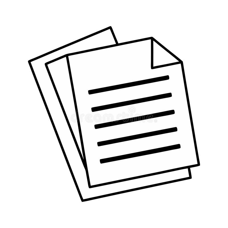 Silhouette Vector Art Illustration Paper Documents Icons Stock Vector ...