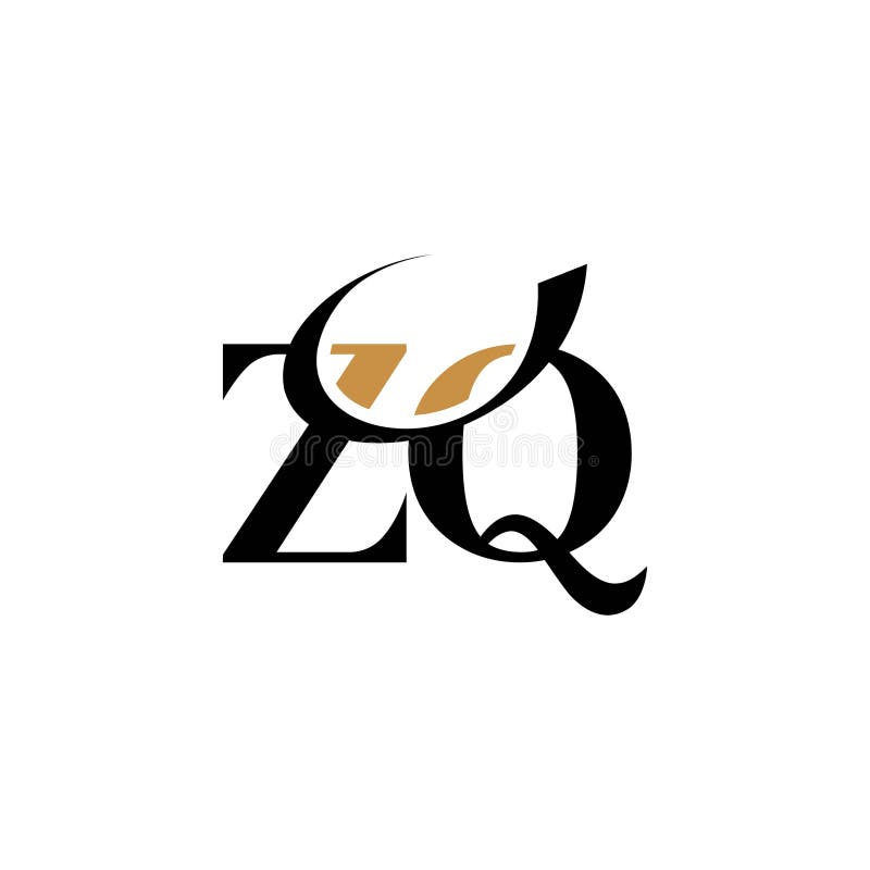 Alphabet Initials Logo ZQ, QZ, Q and Z Stock Illustration ...