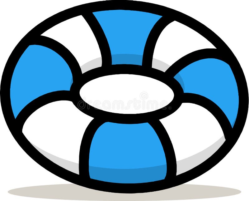 Swimming Ring Cartoon Drawing Vector Stock Illustration - Illustration ...