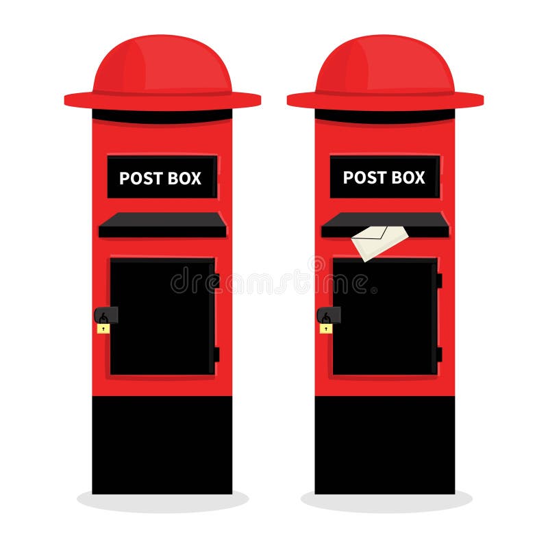 Post box set stock vector. Illustration of letter, british - 327910576