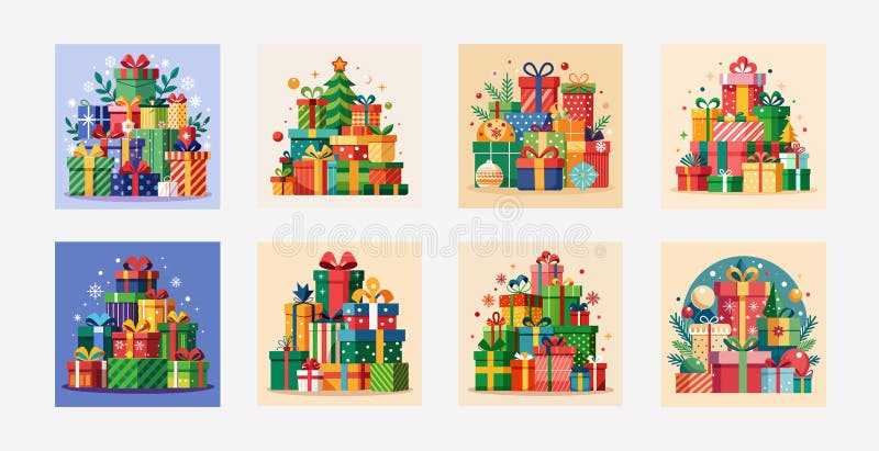 Christmas Gifts - Festive Printable Graphic Design Stock Vector ...