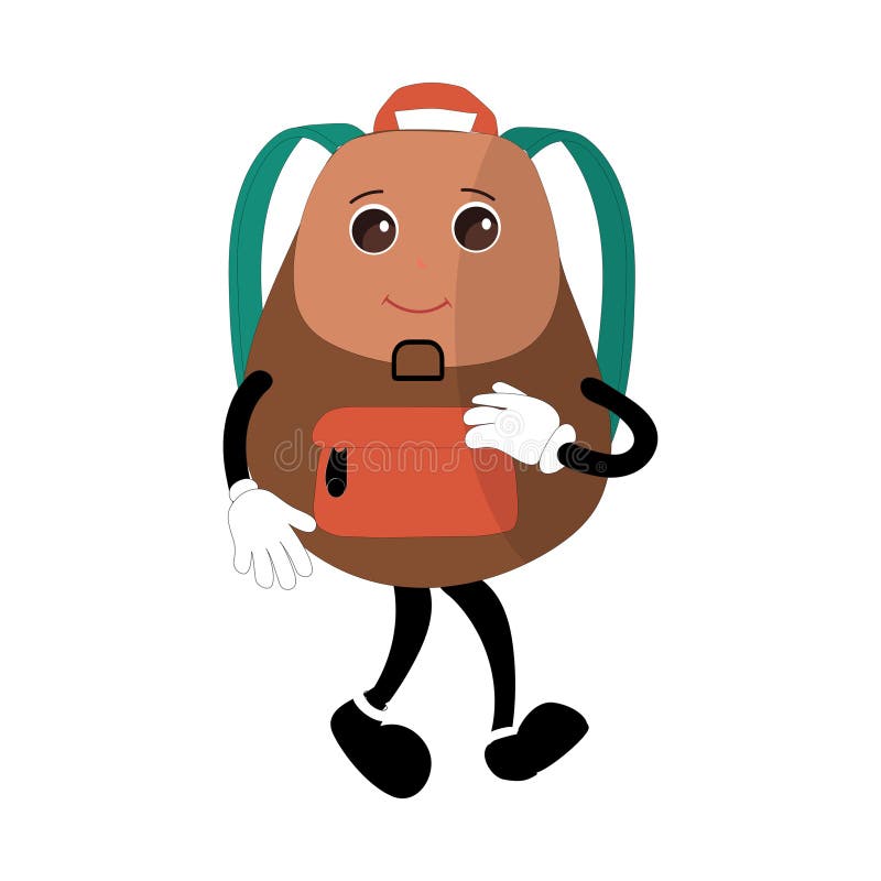 Backpack Mascot Cartoon Back To School and Have Fun. Character Doodle ...