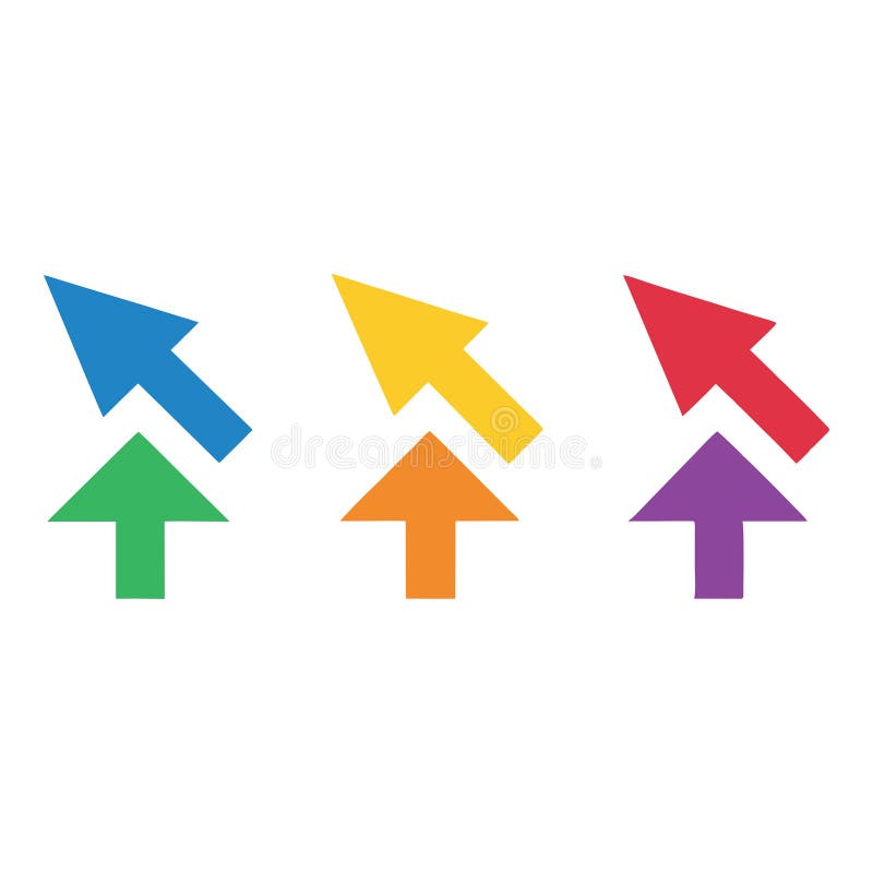 Many Arrows Pointing Up Vector Illustration Stock Vector - Illustration ...