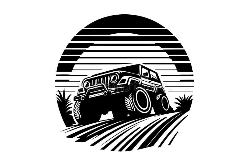 Jeep Car Silhouette Vector Illustration EPS Stock Vector - Illustration ...