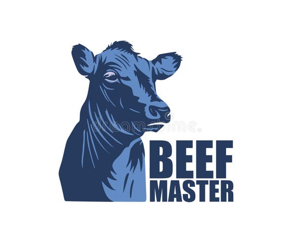 BIG and STRONG BEEFMASTER COW HEAD Stock Vector - Illustration of ...