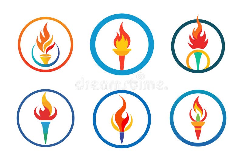 OLYMPIC FLAME ICON Vector Illustration Stock Vector - Illustration of ...