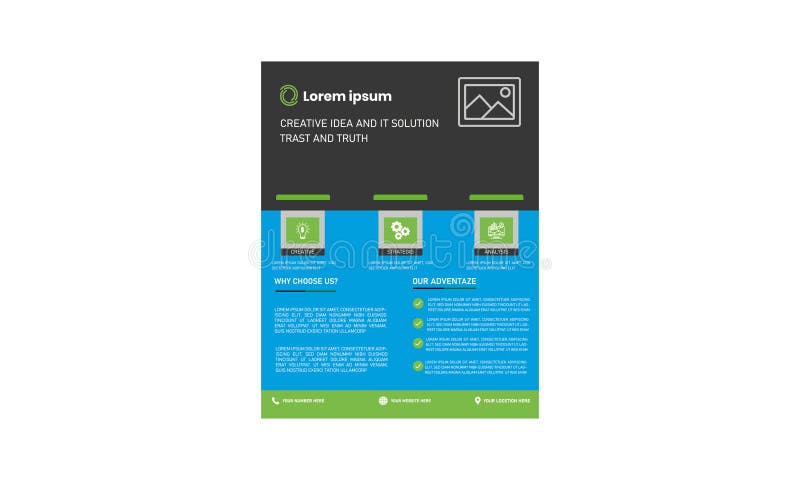 Green Unique Company Business Introduction Flyer Template Stock Vector ...