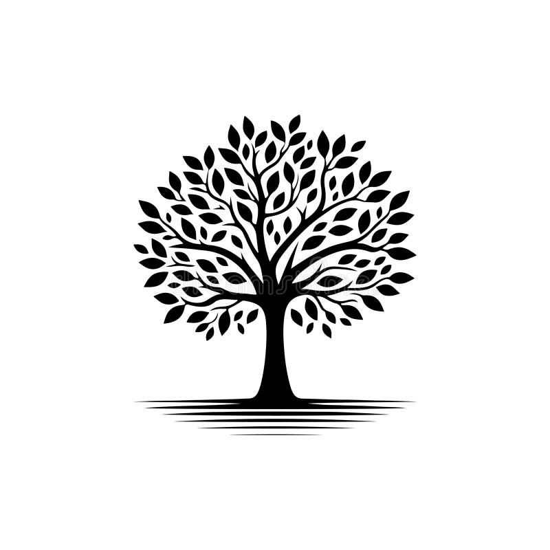 Simple Tree Vector Illustration, Icon Arts and Design, Still Life, Flat Stock Vector ...