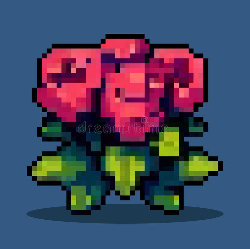 Lower Pixel Art. Tree Elements Logo Collection. 8-bit Stock Vector ...