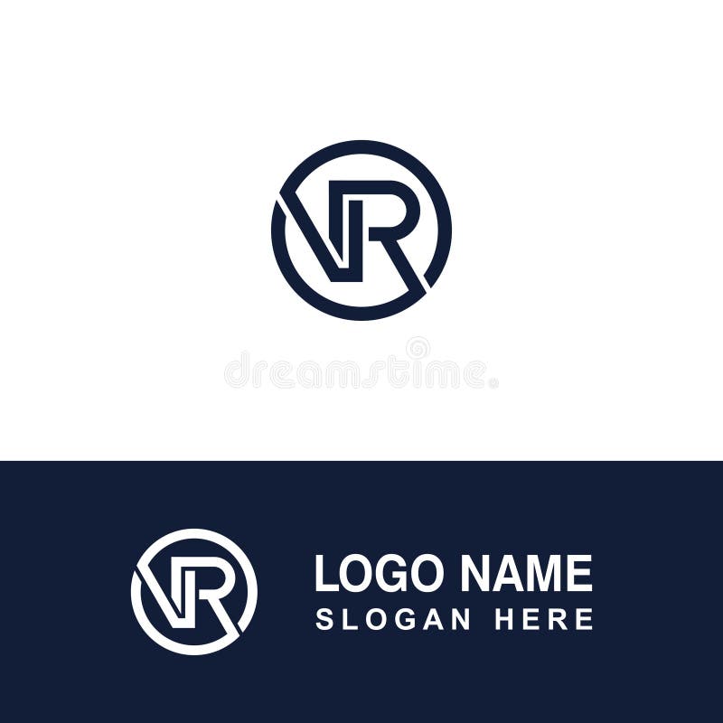 VR Letter Logo Graphic Template. Stock Vector - Illustration of ...