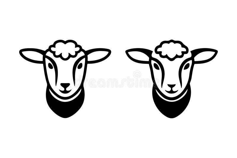 A Closer Look at the Logo Lamb S Head Modern Silhouette Vector Art ...
