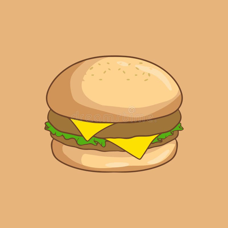 Beef Burger Sticker Vector Design Stock Vector - Illustration of burger ...