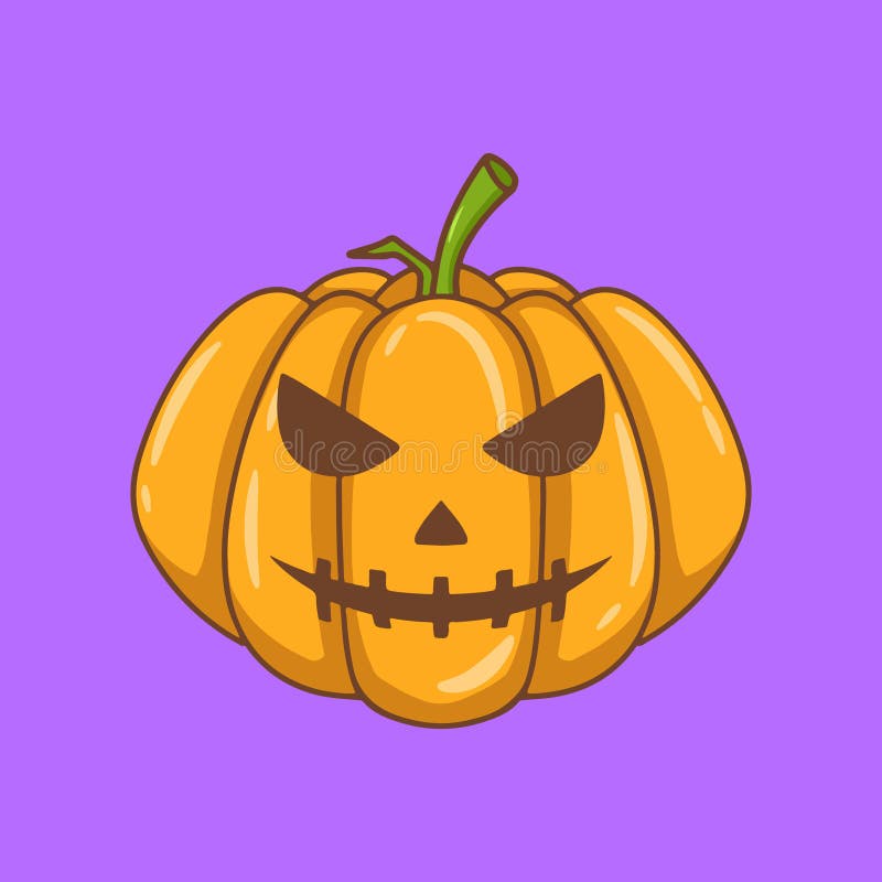 Halloween Pumpkin Character Design Stock Vector - Illustration of dark ...