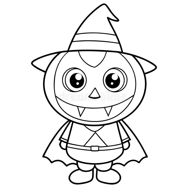 Halloween Vector for Coloring Book Stock Illustration - Illustration of ...