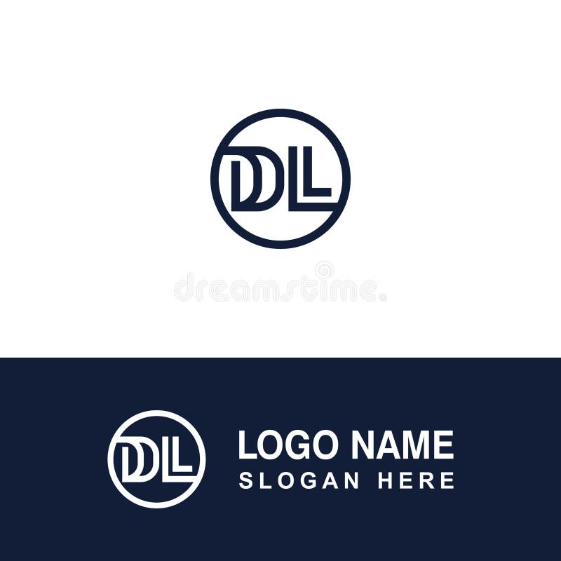 Creative DL Letter Logo Template. Stock Vector - Illustration of white ...