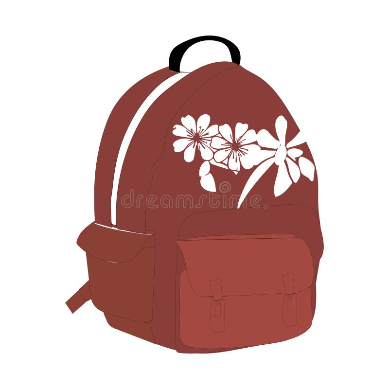 A Stylish Vector Illustration of a Two-tone Backpack. the Design ...
