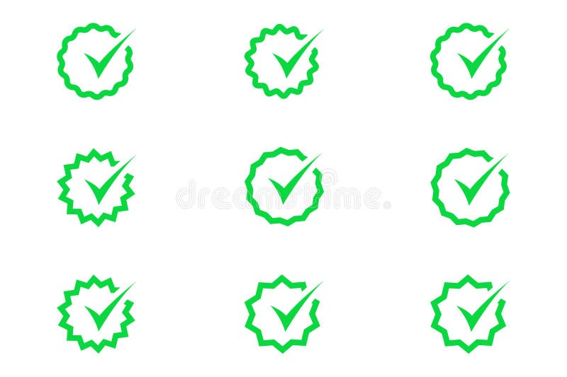 Green Tick Mark Check Box Polygon Style Stock Vector - Illustration of ...