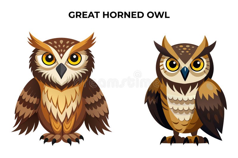 Horned Owl Vector Stock Illustrations – 632 Horned Owl Vector Stock ...